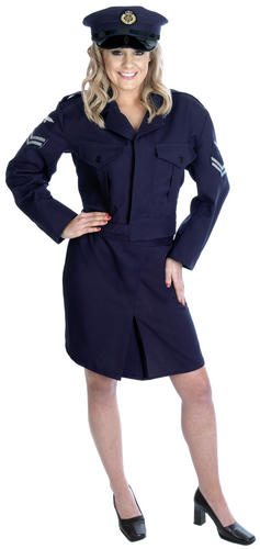 Ladies Ww2 Raf Lady 1940s Fancy Dress 40s Uniform Military Army Costume